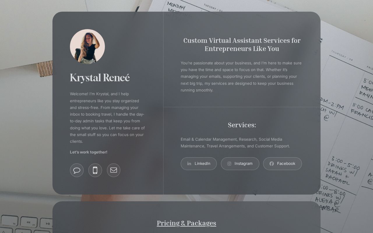Krystal Reneé - Virtual Assistant